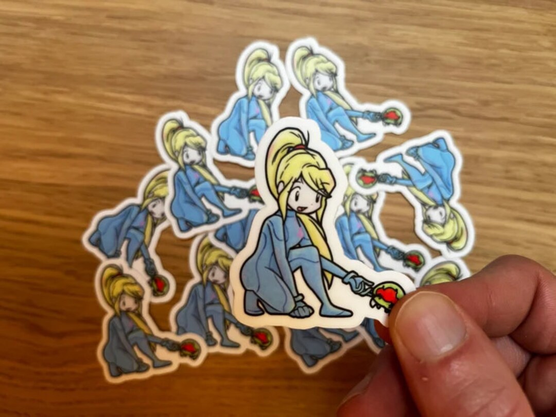 Zero Suit Samus & Metroid Vinyl Sticker - Etsy
