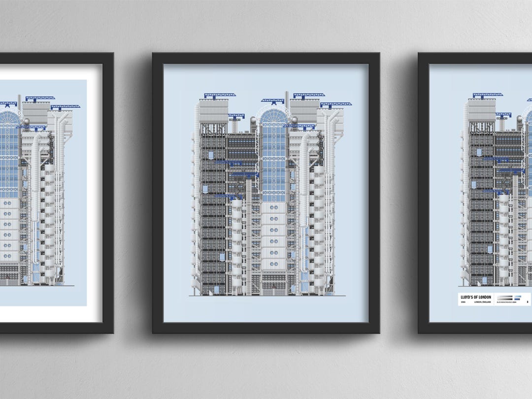 Lloyd's of London Pixel Art Giclee Poster Print - Etsy