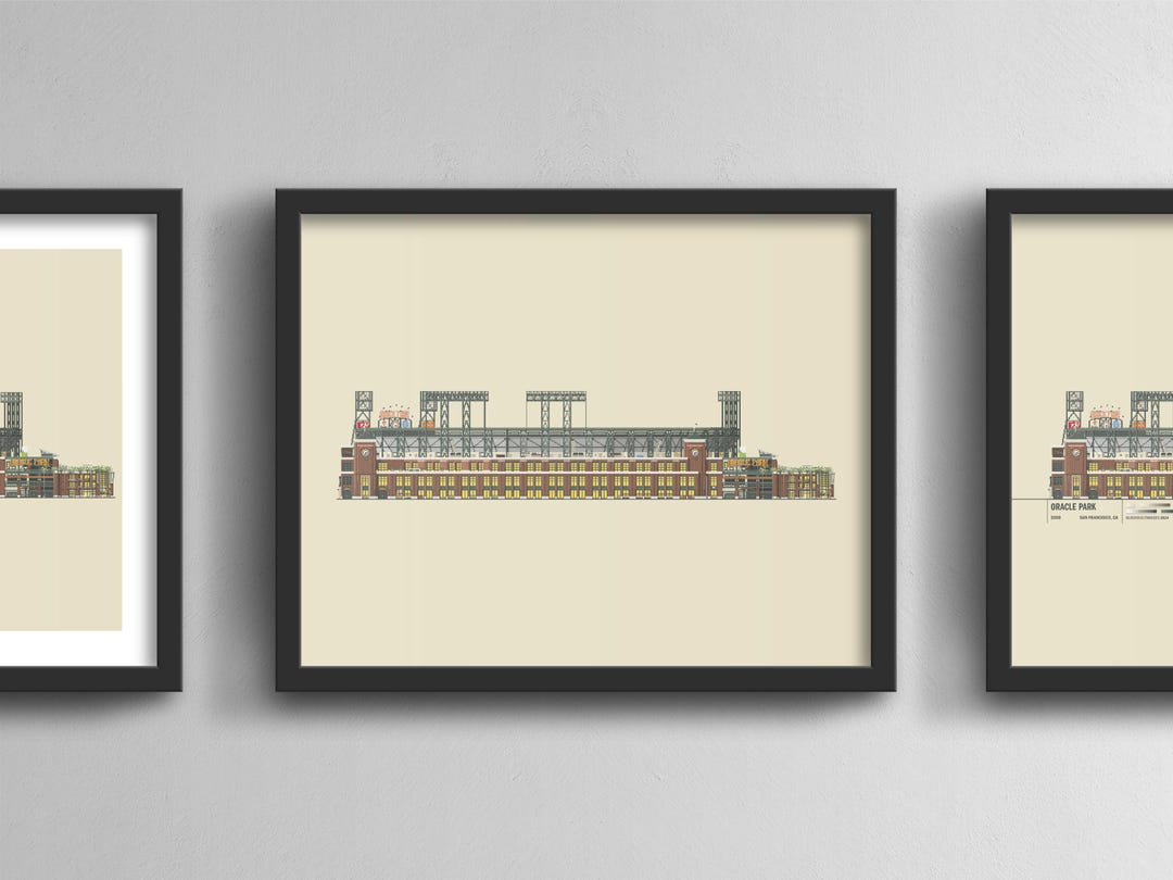 Oracle Park San Francisco Giants Baseball Stadium Pixel Art Giclee ...