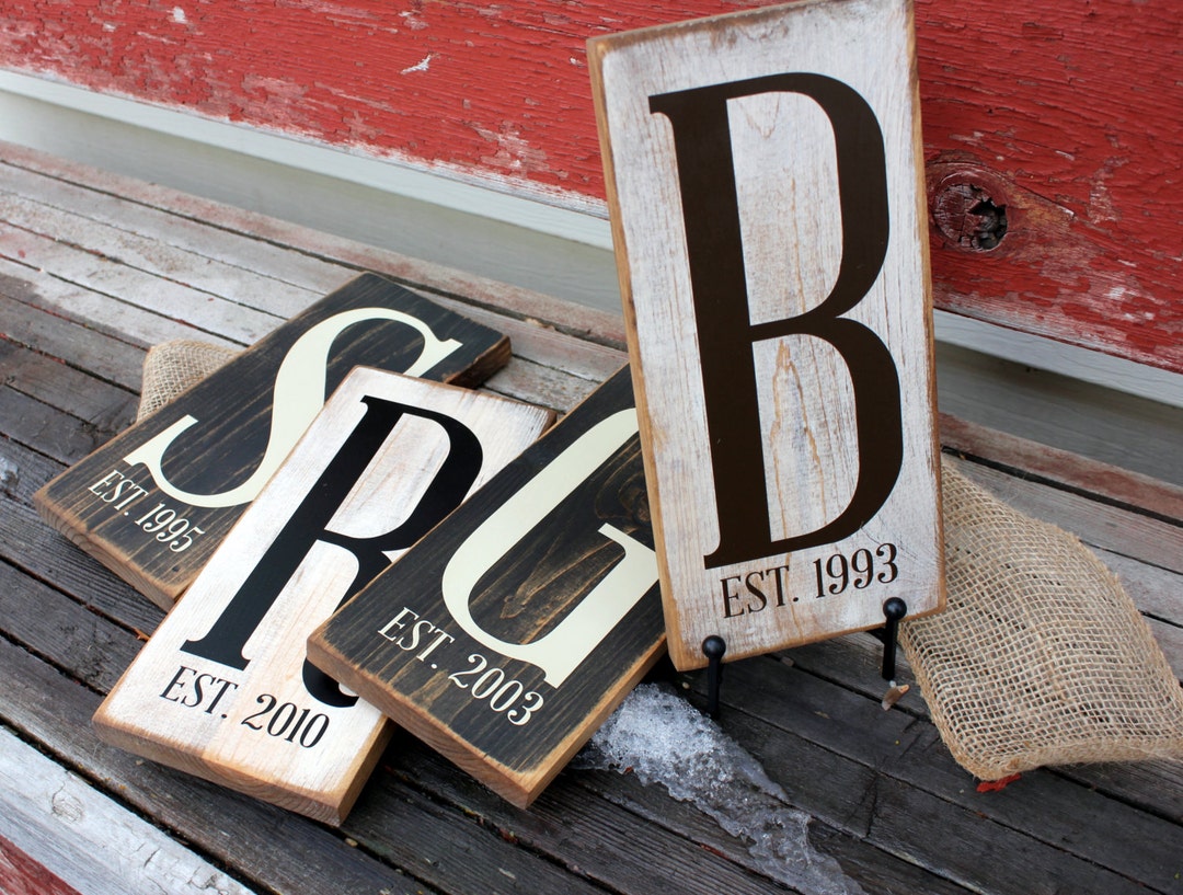 Personalized Monogram With Established Year Sign - Etsy