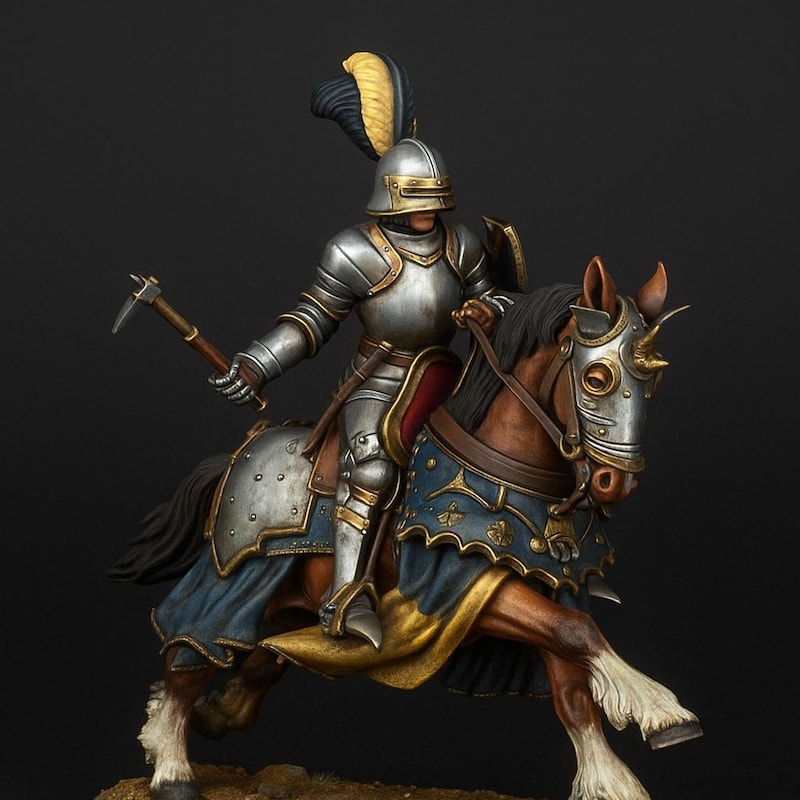 Medieval Mounted Knight - Etsy