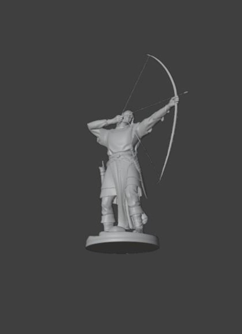 Medieval English Longbowman 3D Model STL | Archer Miniature for 3D ...
