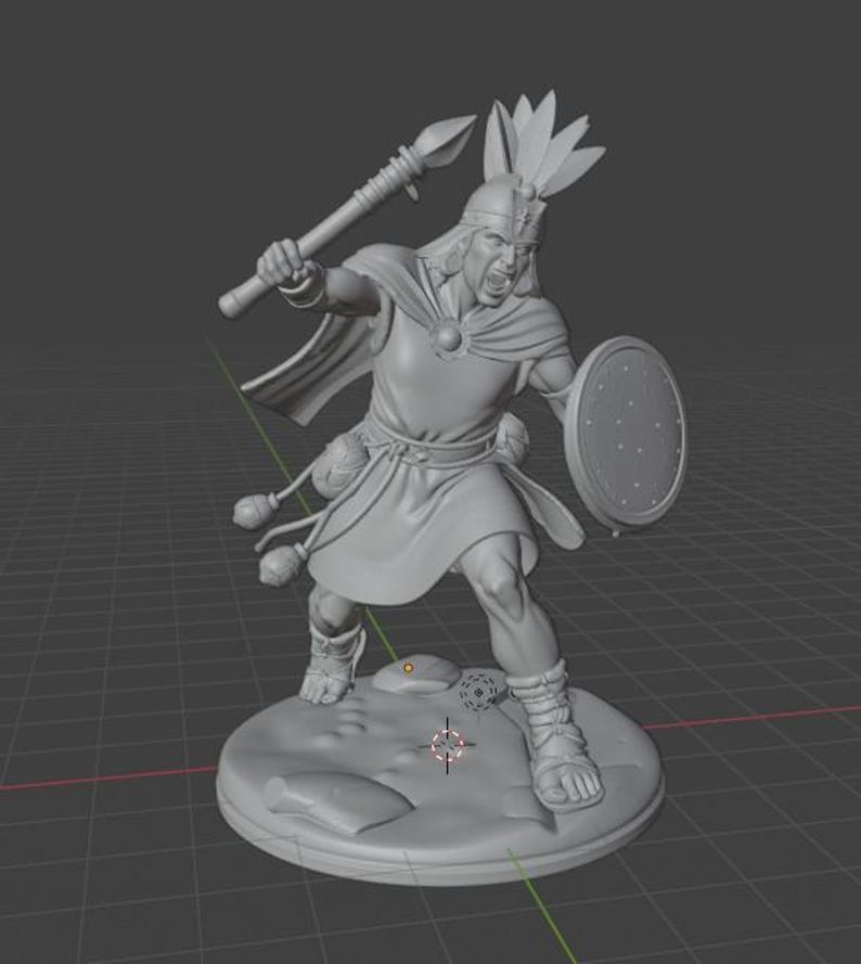 Inca Warrior With Spear STL File | Ancient Incan Fighter | 3D Printable ...