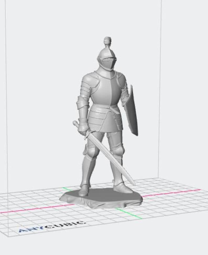 Knight STL File | Medieval Miniature for 3D Printing | Dnd Tabletop ...