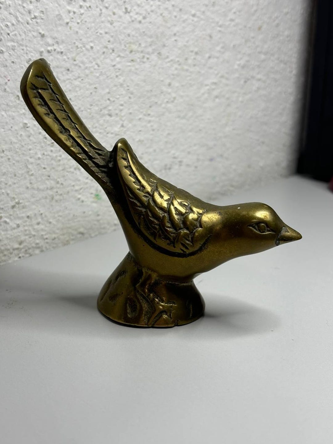 Bird Made of Metal. Small Decorative Statuette. Miniature Handmade ...