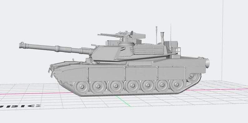 M1A2 Abrams Tank STL File – High-detail 3D Model for Printing, Modern ...