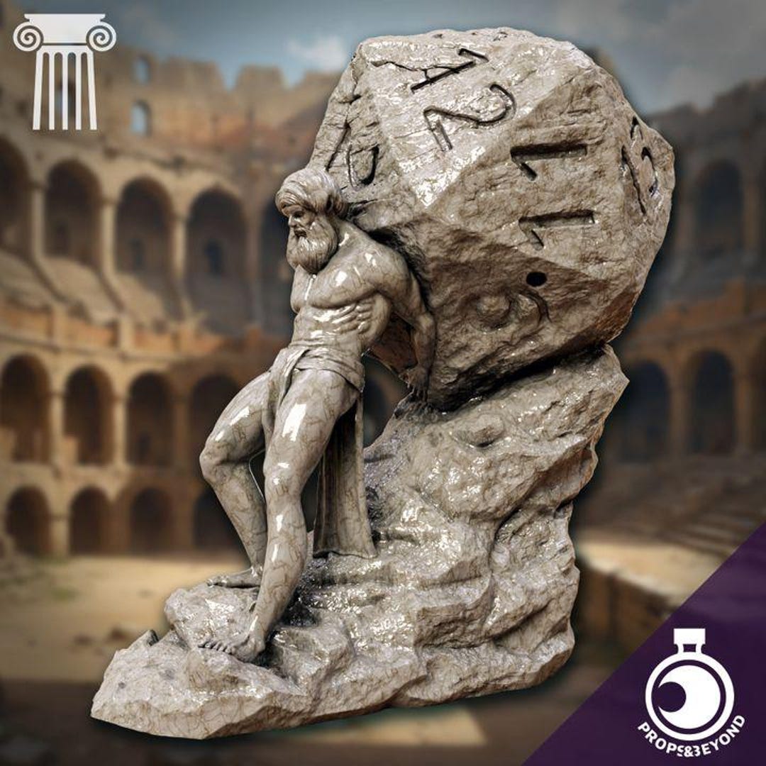 Sisyphus Statue. 3D Figure. Figure for Painting. Miniature. 3d Printed ...