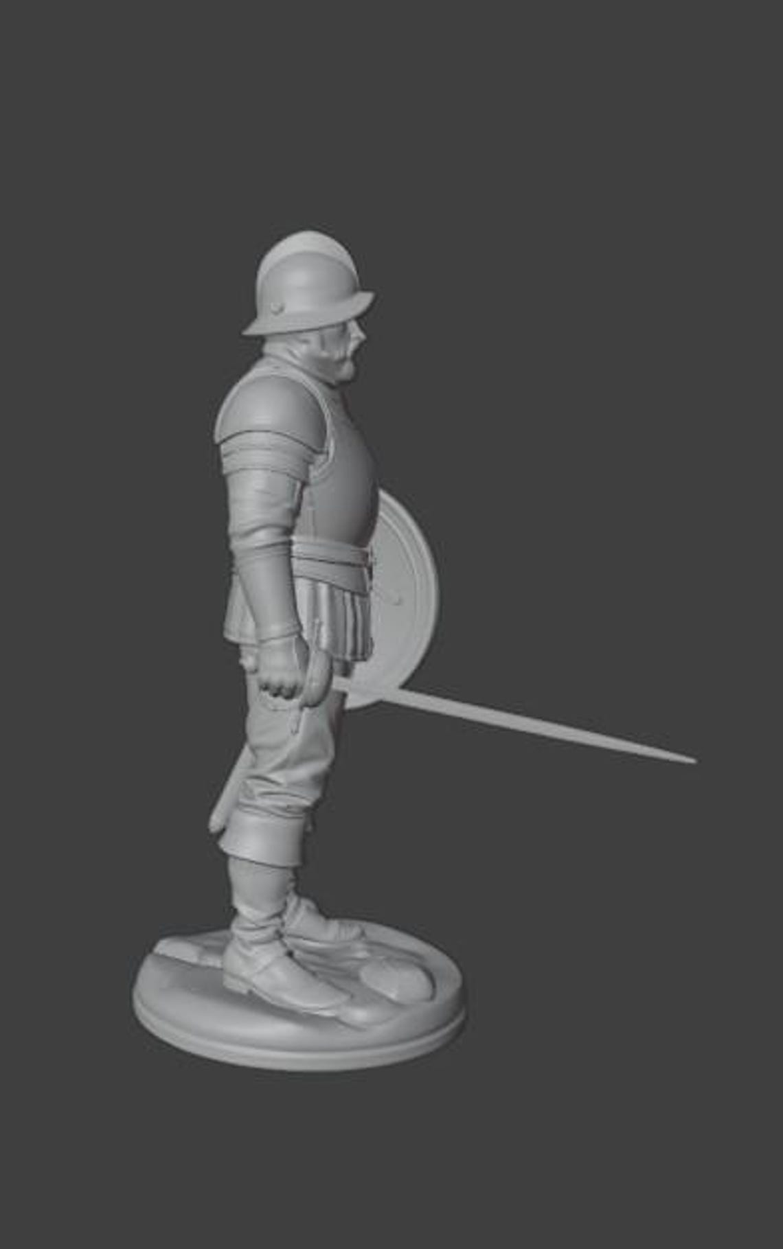 Conquistador STL File | 3D Printable Historical Miniature | Spanish ...