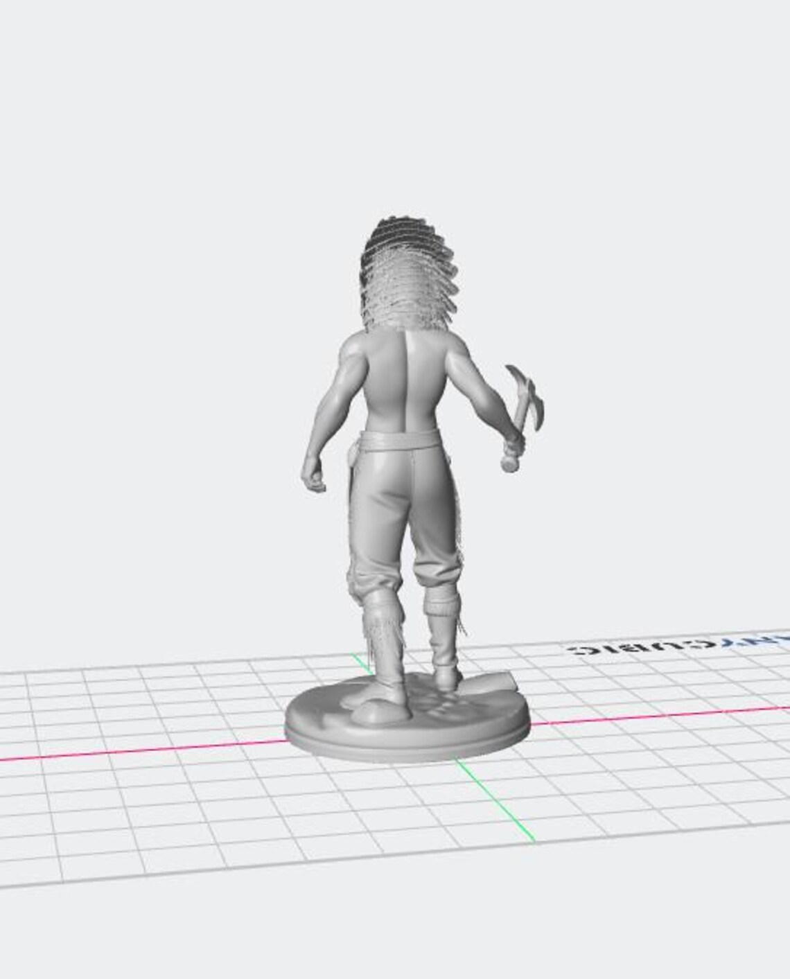 Native Warrior STL File | 3D Printable Figure | Tribal Warrior ...
