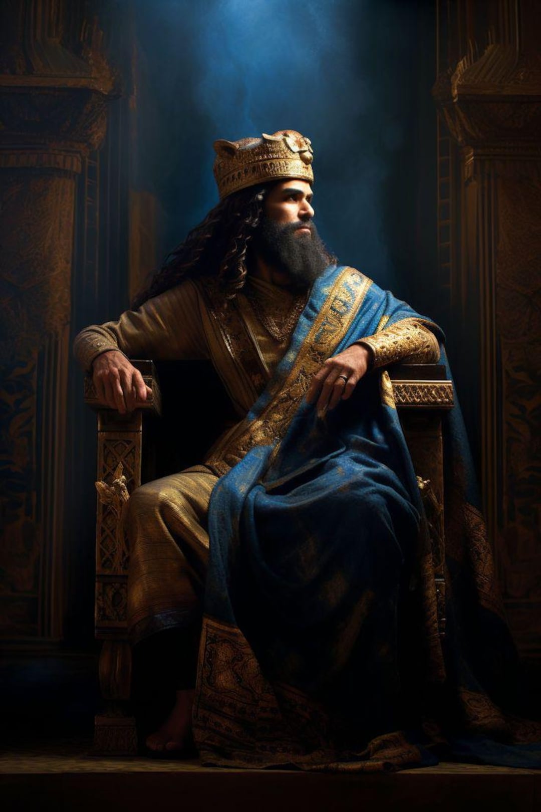 Nebuchadnezzar II Figure STL File • Babylonian King Full-body 3D Print ...