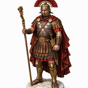 Roman Centurion With Vitis STL | Ancient Rome Officer Miniature | 3D ...