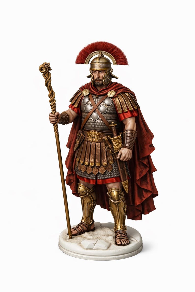 Roman Centurion With Vitis STL | Ancient Rome Officer Miniature | 3D ...
