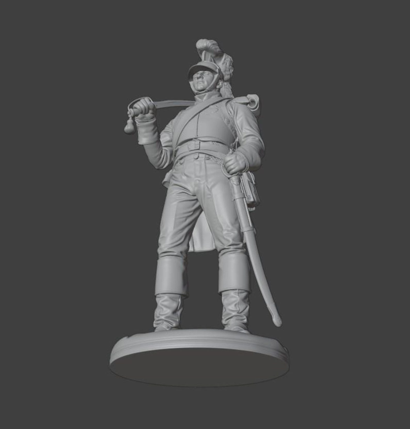 Napoleonic French Cuirassier STL File – Heavy Cavalry Soldier 1805–1815 ...