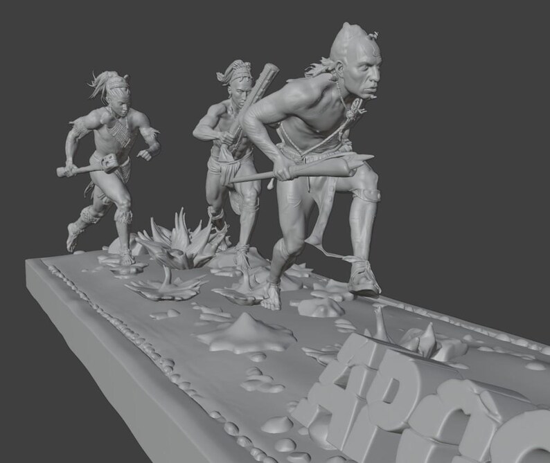 Apocalypto Inspired Diorama STL File – Mayan Warrior Chase Scene – 3D ...
