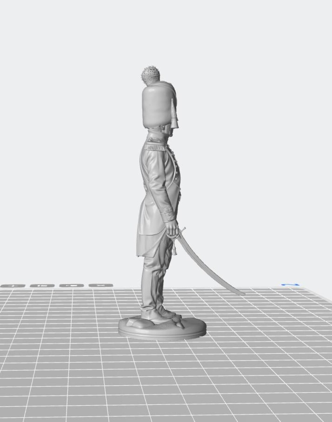 French Napoleonic Infantry Officer STL File – 120mm / 75mm / 54mm ...