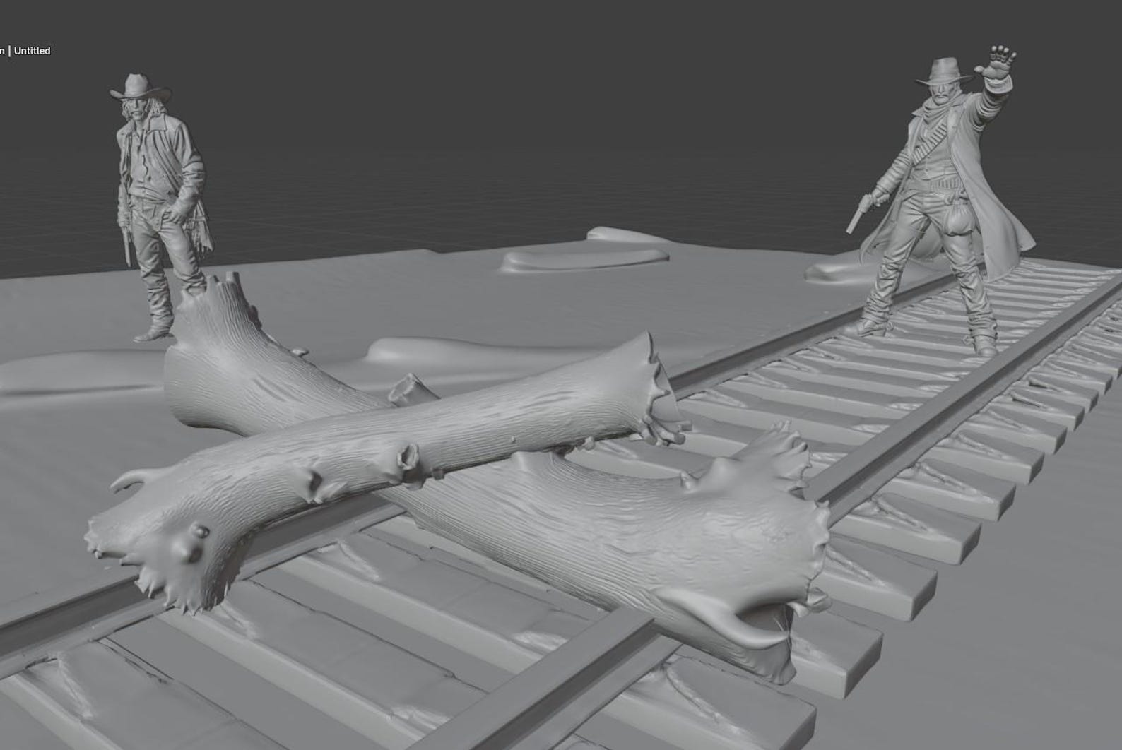 Wild West Train Robbery Diorama STL for 3D Printing - Etsy