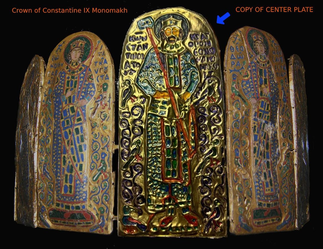 Crown of the Byzantine Emperor Constantine IX Monomachos. Copy of the ...