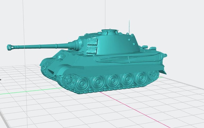 Tiger II King Tiger 3D Model STL | German WW2 Tank for 3D Printing ...
