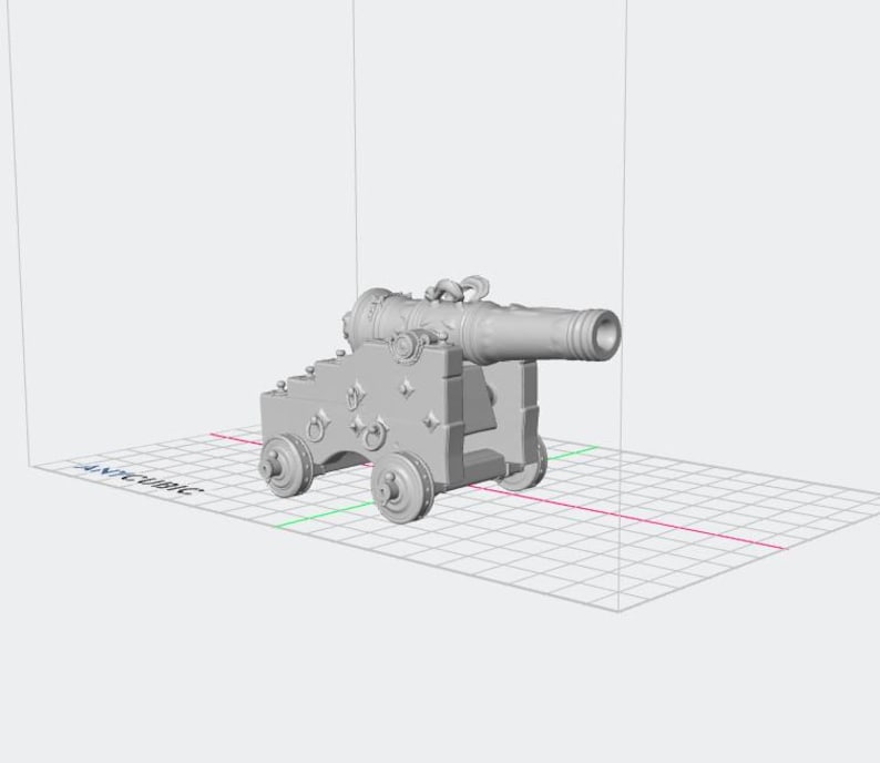 Pirate Ship Cannon STL | Detailed 3D Model for Printing | Naval ...