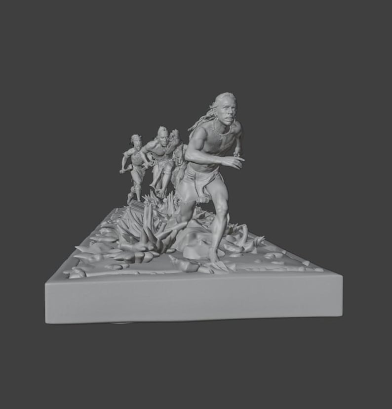 Apocalypto Inspired Diorama STL File – Mayan Warrior Chase Scene – 3D ...