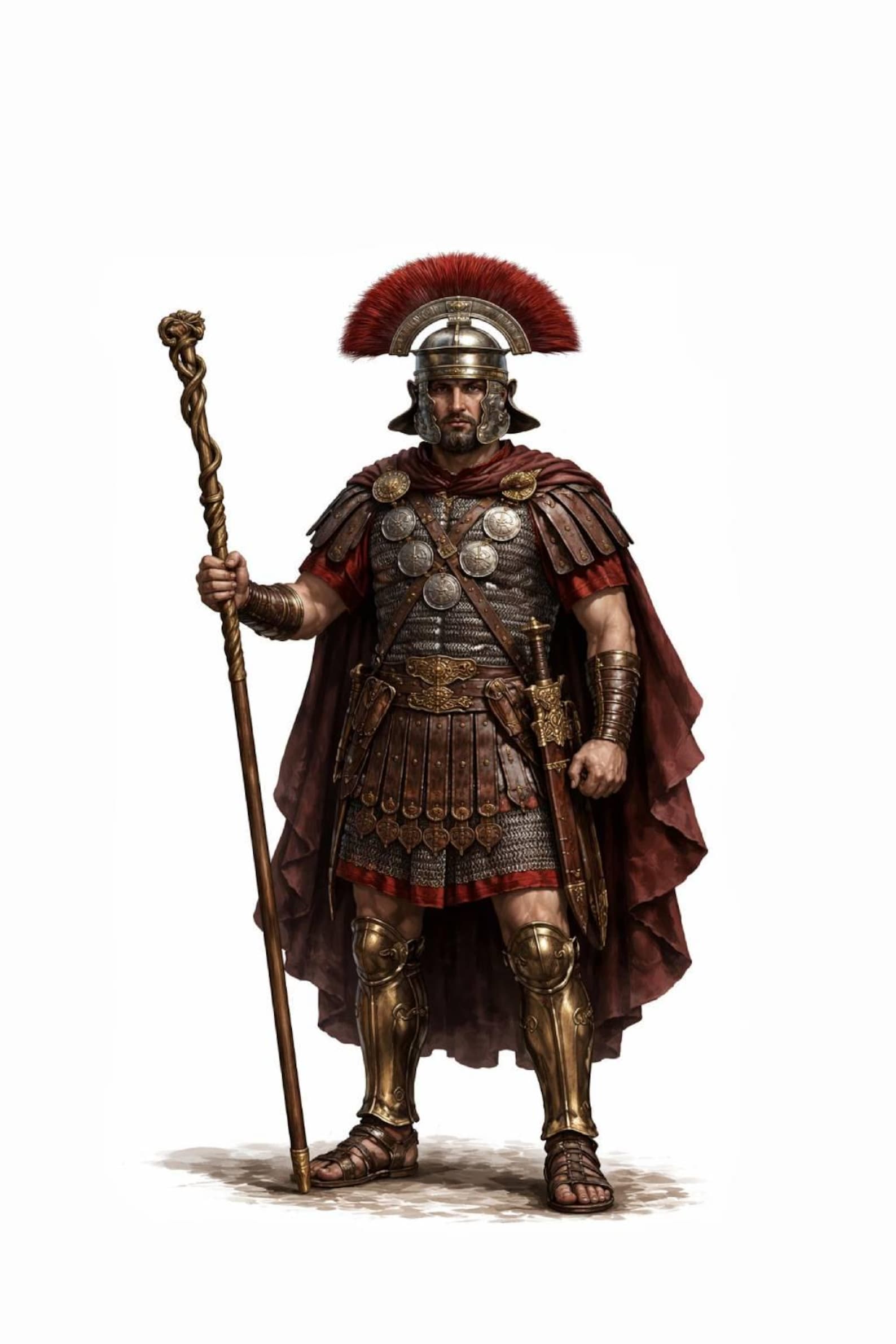Roman Centurion With Vitis STL | Ancient Rome Officer Miniature | 3D ...