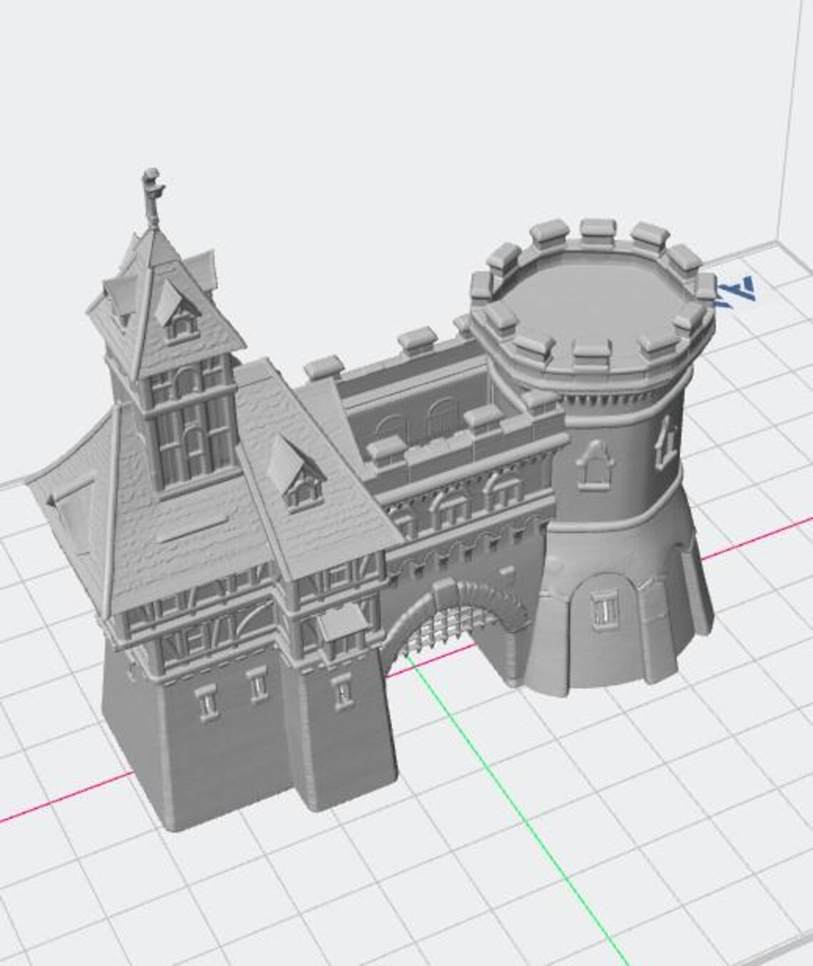 Medieval Gatehouse Castle STL | 3D Print Model - Etsy