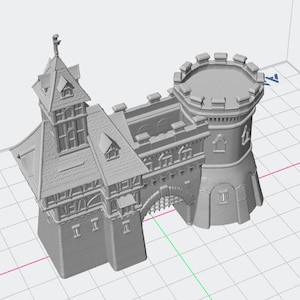 Medieval Gatehouse Castle STL | 3D Print Model - Etsy