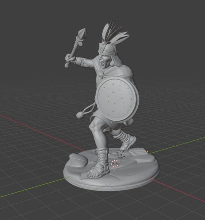 Inca Warrior With Spear STL File | Ancient Incan Fighter | 3D Printable ...