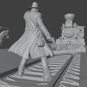 Wild West Train Robbery Diorama STL for 3D Printing - Etsy