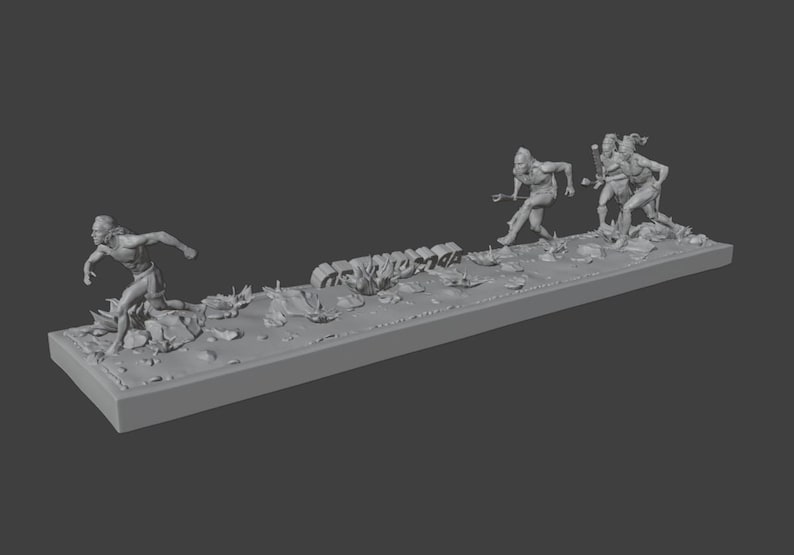 Apocalypto Inspired Diorama STL File – Mayan Warrior Chase Scene – 3D ...