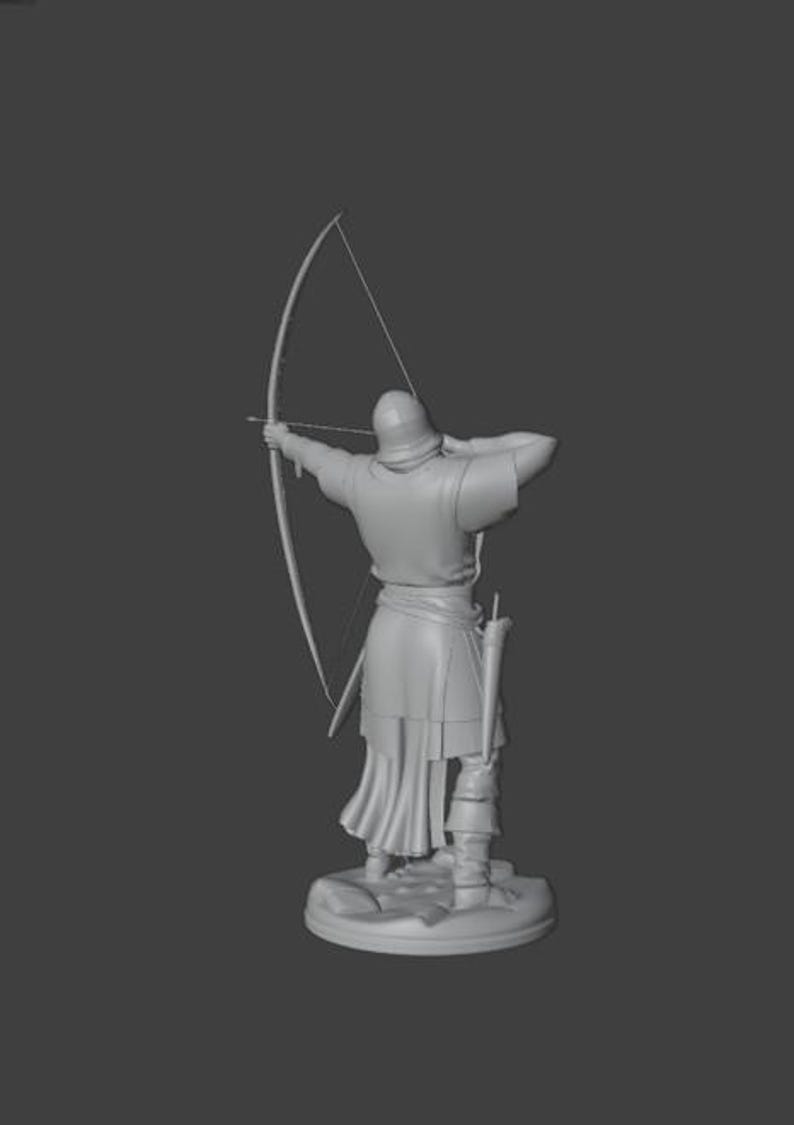 Medieval English Longbowman 3D Model STL | Archer Miniature for 3D ...