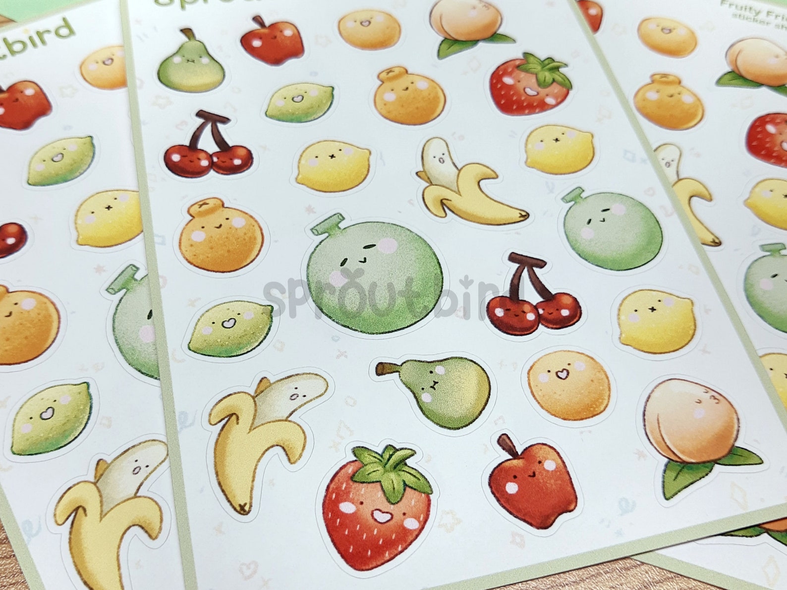 Cute Fruit Emotes Planner Stickers | Fruity Friends | 3.5x5 Matte ...
