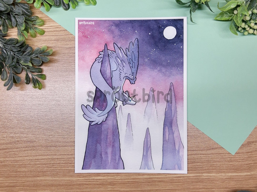 Crystalline Towers | White Winged Dragon Perched on Crystal Spire in ...