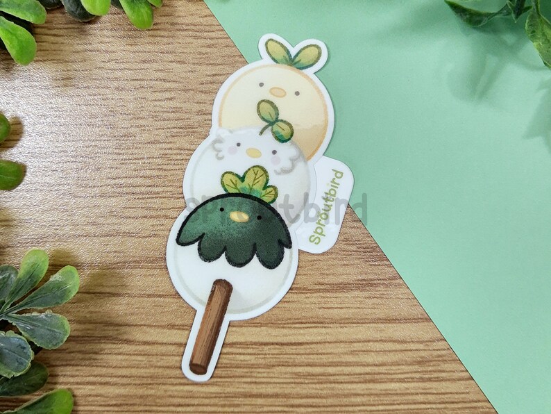 Sprout and Co Dango | Cute Japanese Dumpling Treat Die Cut Glossy Vinyl ...