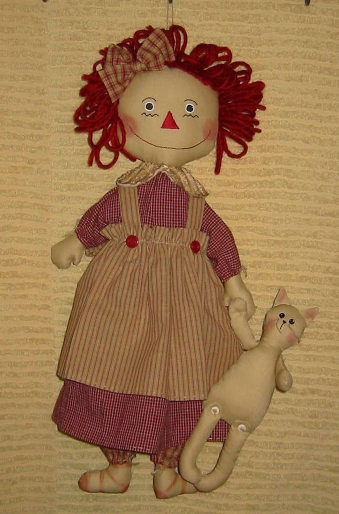 Raggedy Annie Doll Epattern, One Piece Doll, Downloadable Digital ...