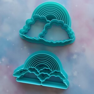 Rainbow Clouds - Exclusive Design - Polymer Clay Cutter Tool - Cloudy ...