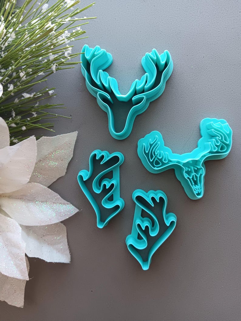 Stag Deer and Antlers - Exclusive Design - Polymer Clay Cutter Tool ...