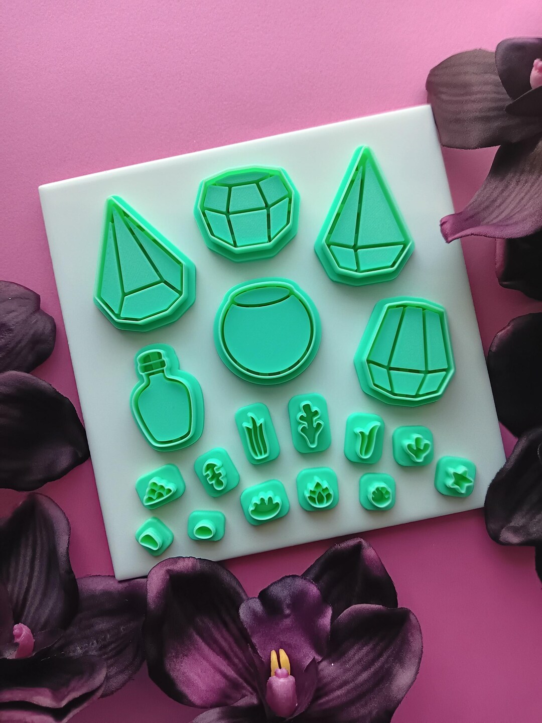 Terrarium Book Shelf With Micro Stud Set - Polymer Clay Cutter Tool ...