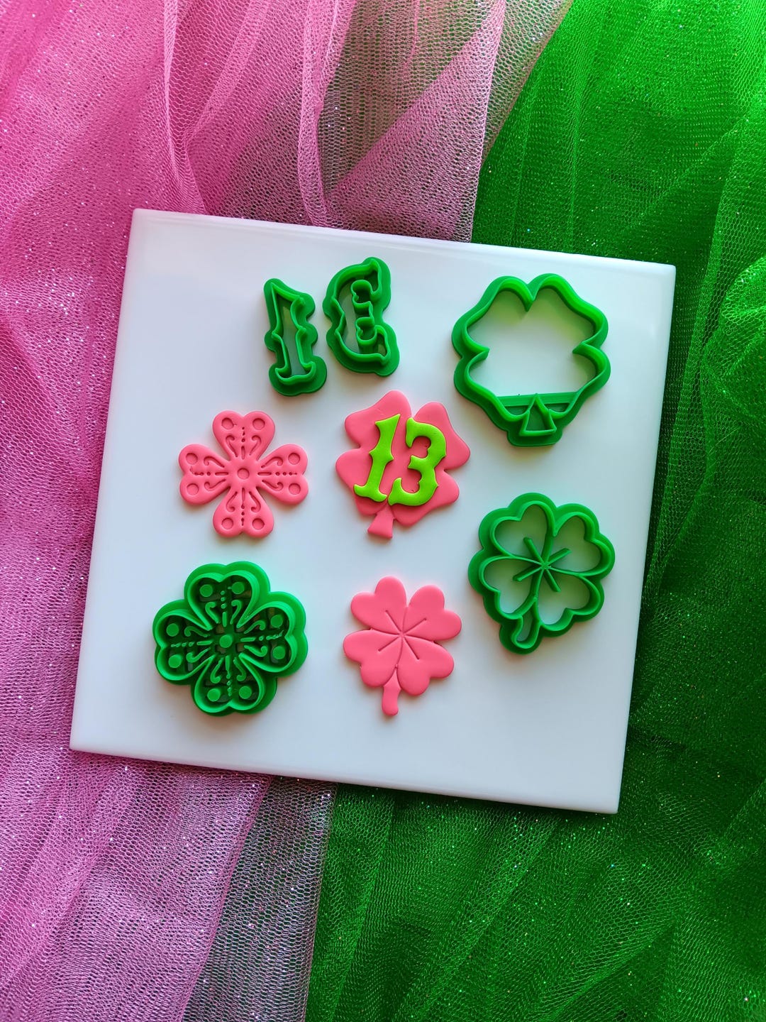 Lucky Four Leaf Clovers - Polymer Clay Cutter Tool - Multiple Designs ...