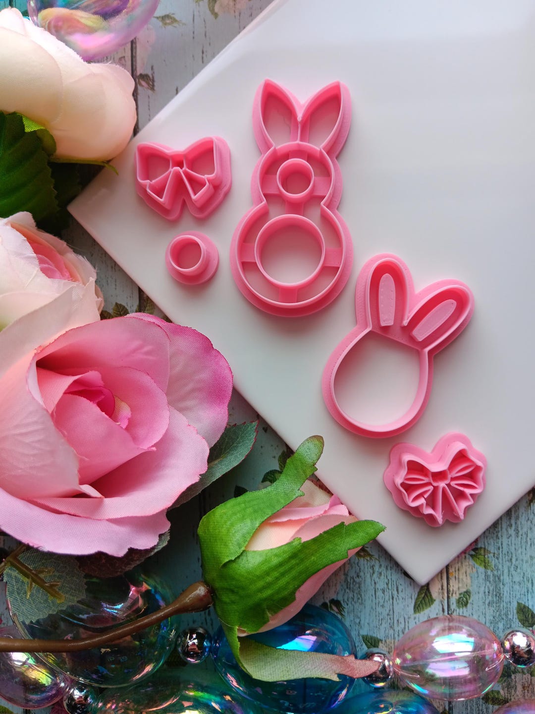Easter Bunny With Bow - Polymer Clay Cutter Tool - Multiple Designs and ...
