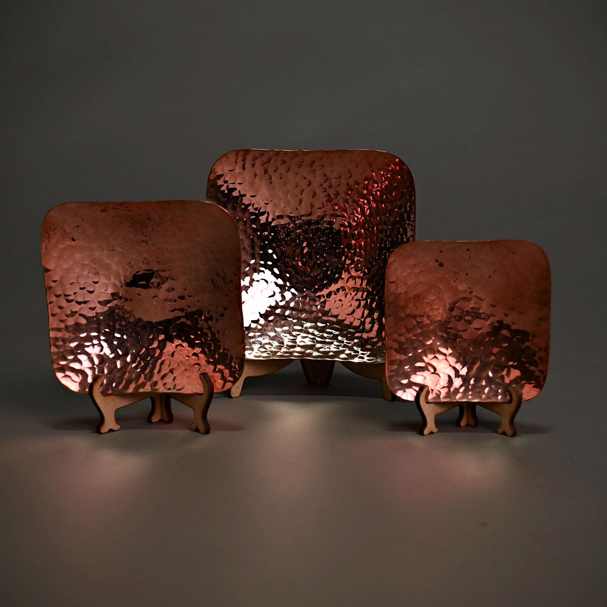 Celaya Tray Set in Polished Copper Set of 3 - Etsy