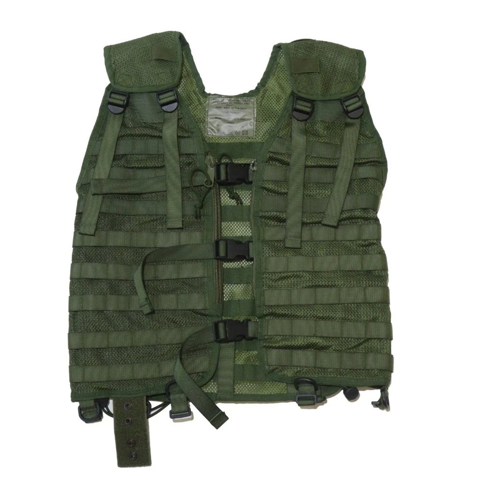 Dutch Army Modular Vest Tactical Chest Rig MOLLE Olive DPM Loaded 8 ...