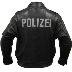 German Police Leather Jacket, - Etsy