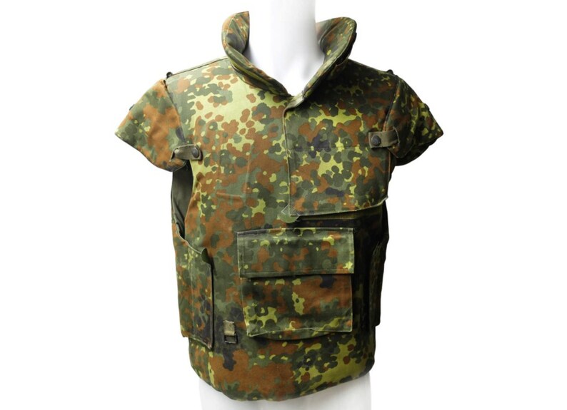 German Army Flecktarn Flak Vest, Body Armor, Protective Vest Cover ...