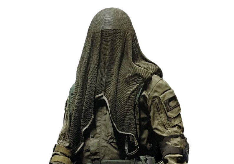 British Army Keffiyeh Net Mesh Neck Scarf, 100% Cotton Olive Green ...