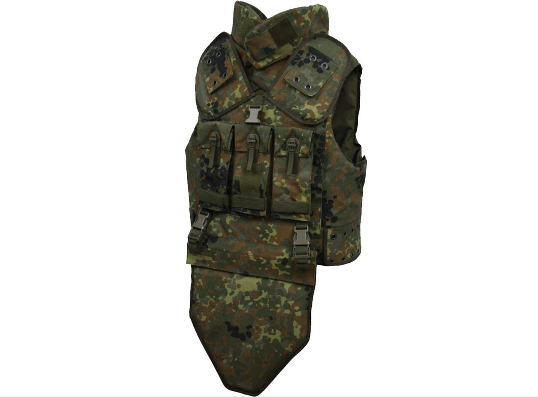 German Army Flecktarn Body Armour Vest EXBW typ ST, Protective Vest ...