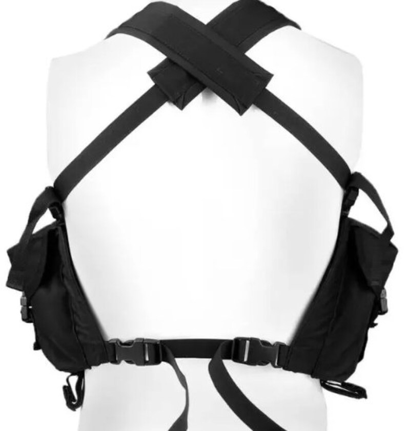 Soviet and Russian Tactical Vest juk for AK Mags, Chest Rig Black ...