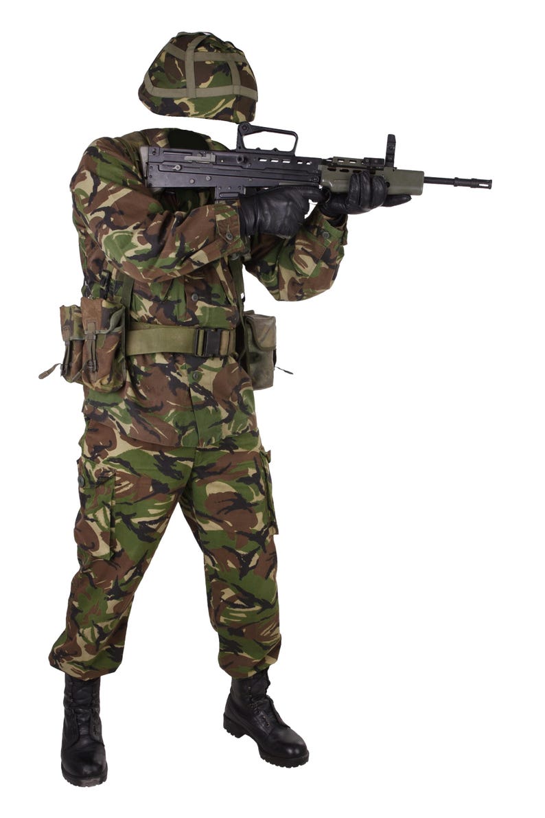 British Army Equipment of the 90s in DPM Camouflage Analogue of ...