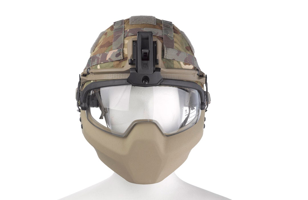 British Army VIRTUS Mandible Guard With Visor, Ballistic Face ...