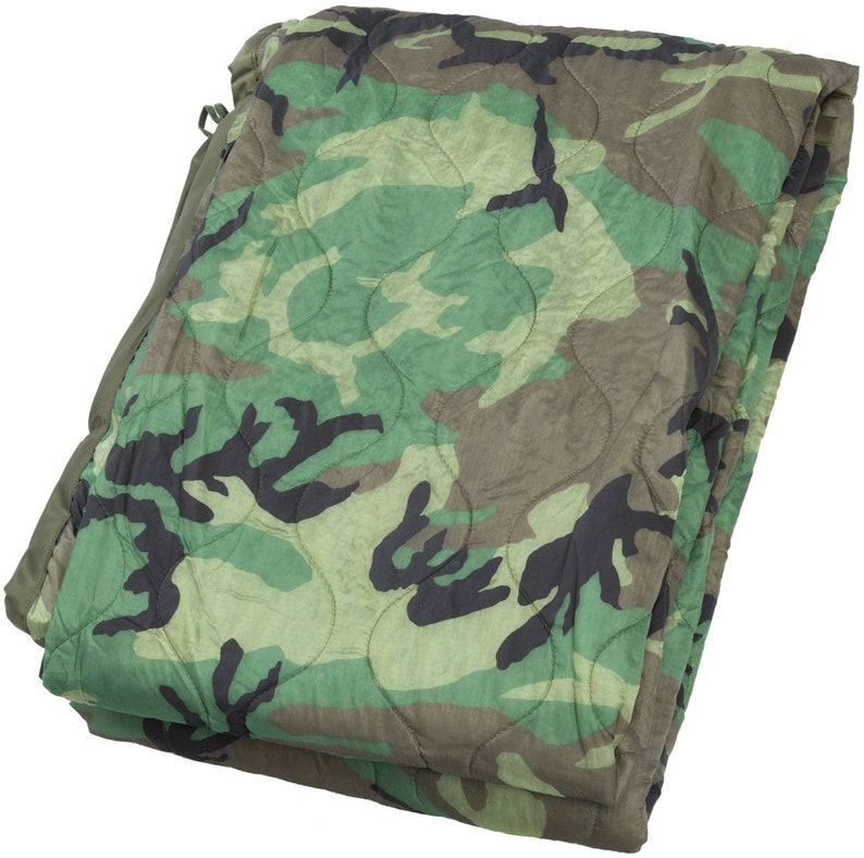 USA Army USMC Military Woodland Camo Poncho Liner WOOBIE Arm - Etsy